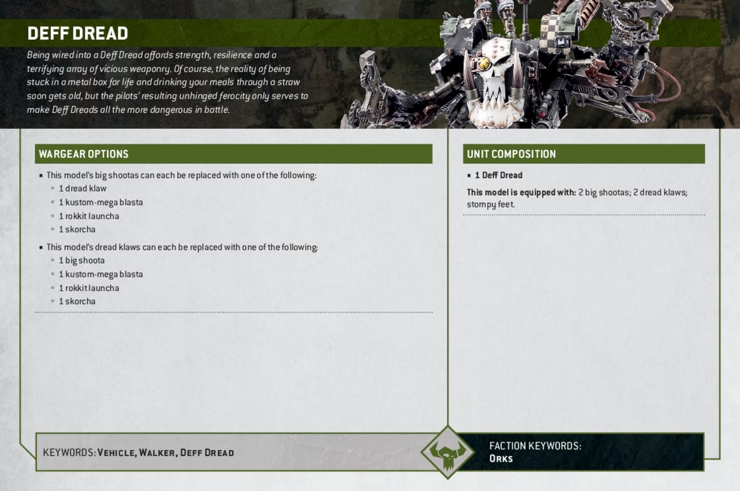 Deff Dread - Orks | 40k.app