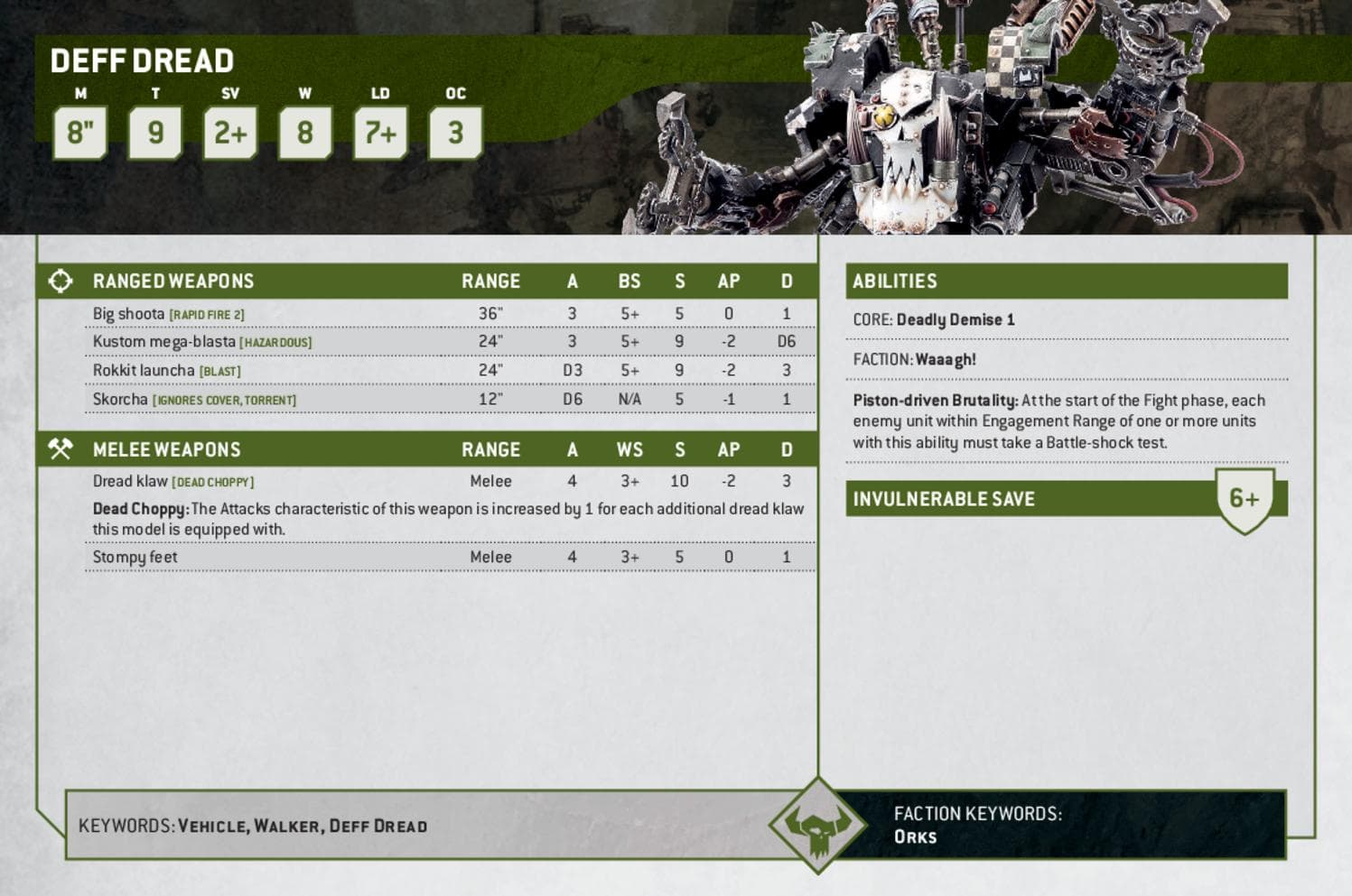 Deff Dread - Orks | 40k.app