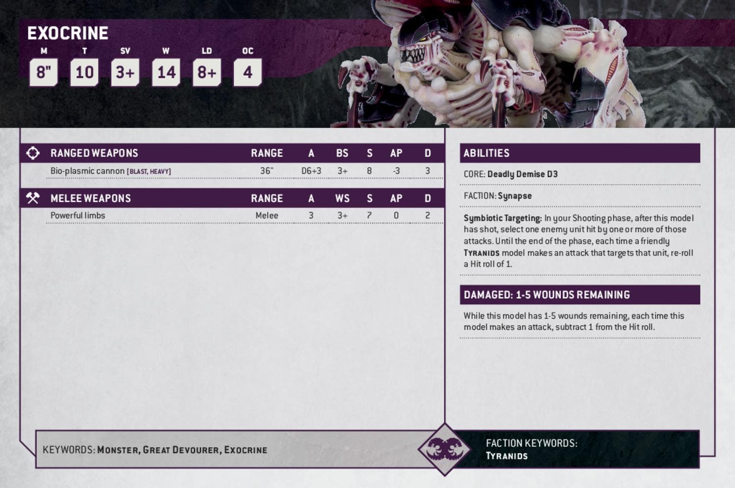 Exocrine Tyranids 40kapp